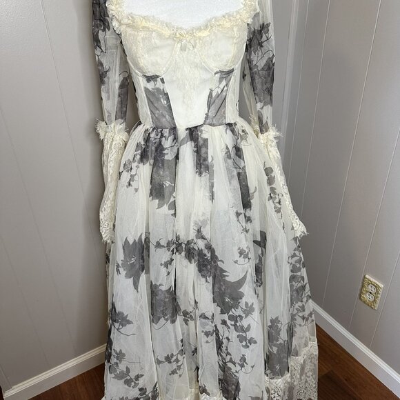 Dolls Kill | Dresses | Nwt Dolls Kill Dance With Death Maxi Dress Ivory ...